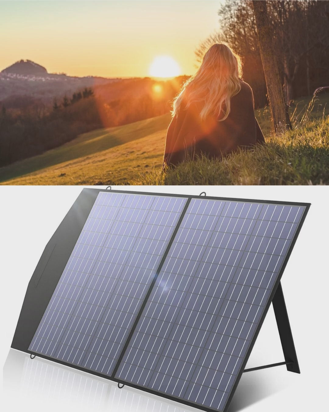 ALLPOWERS 100W Bärbar Solpanel i Vikbar Väska – Husbilsvloggen